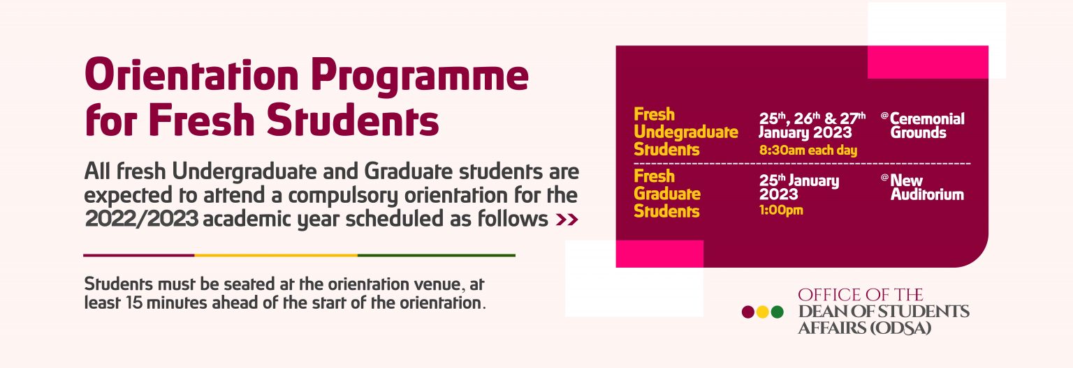 ORIENTATION PROGRAMME FOR FRESH STUDENTS | AAMUSTED