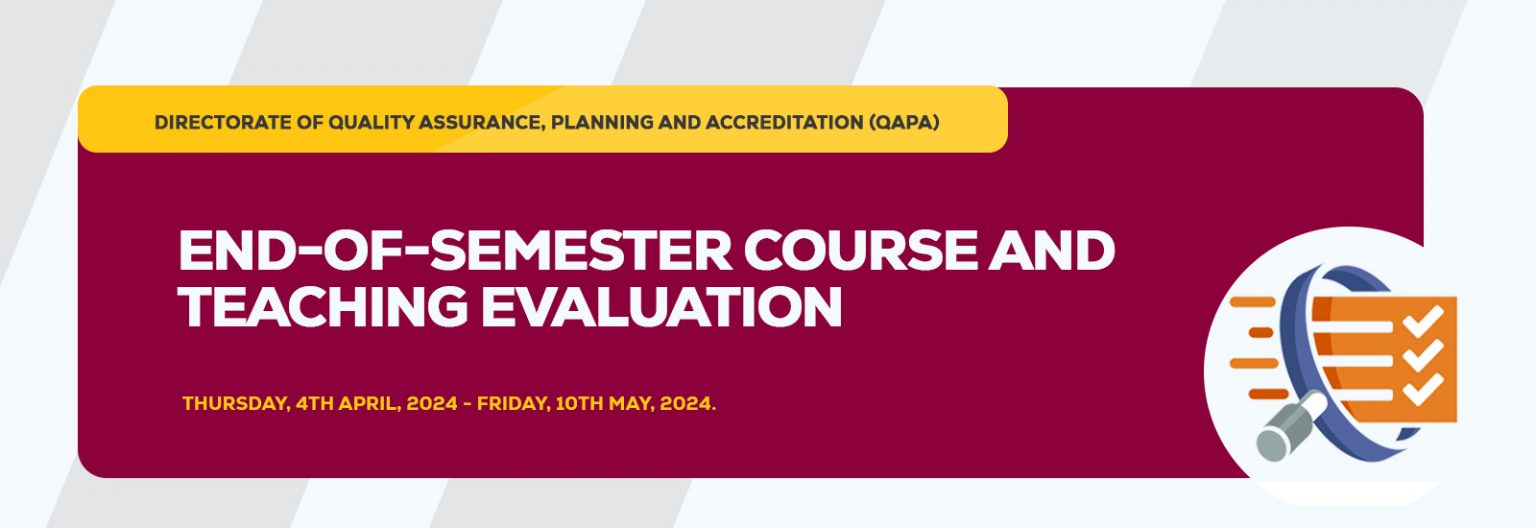 END-OF-SEMESTER COURSE AND TEACHING EVALUATION | AAMUSTED
