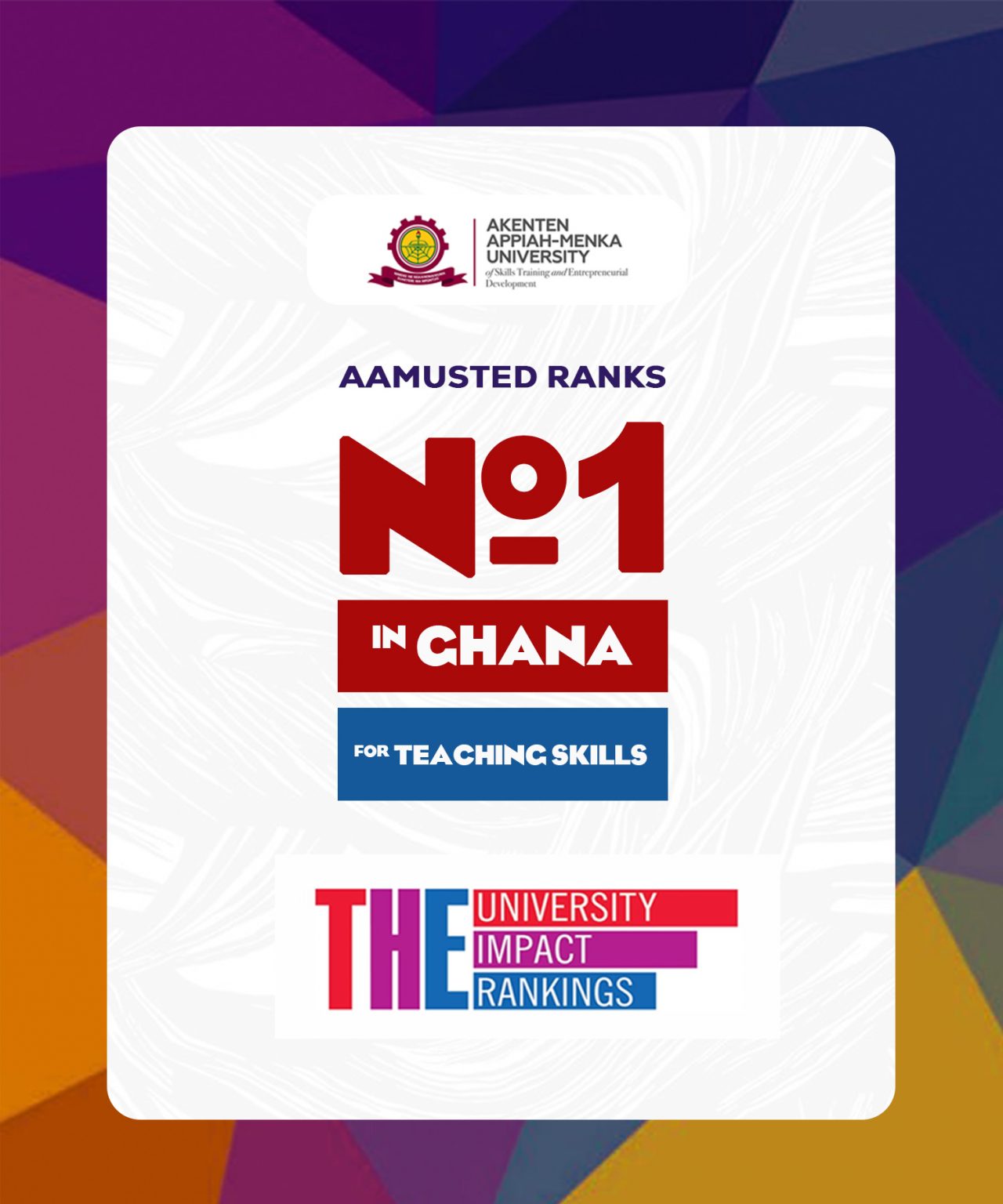 THE Ranks AAMUSTED Best in Ghana for Teaching Skills | AAMUSTED