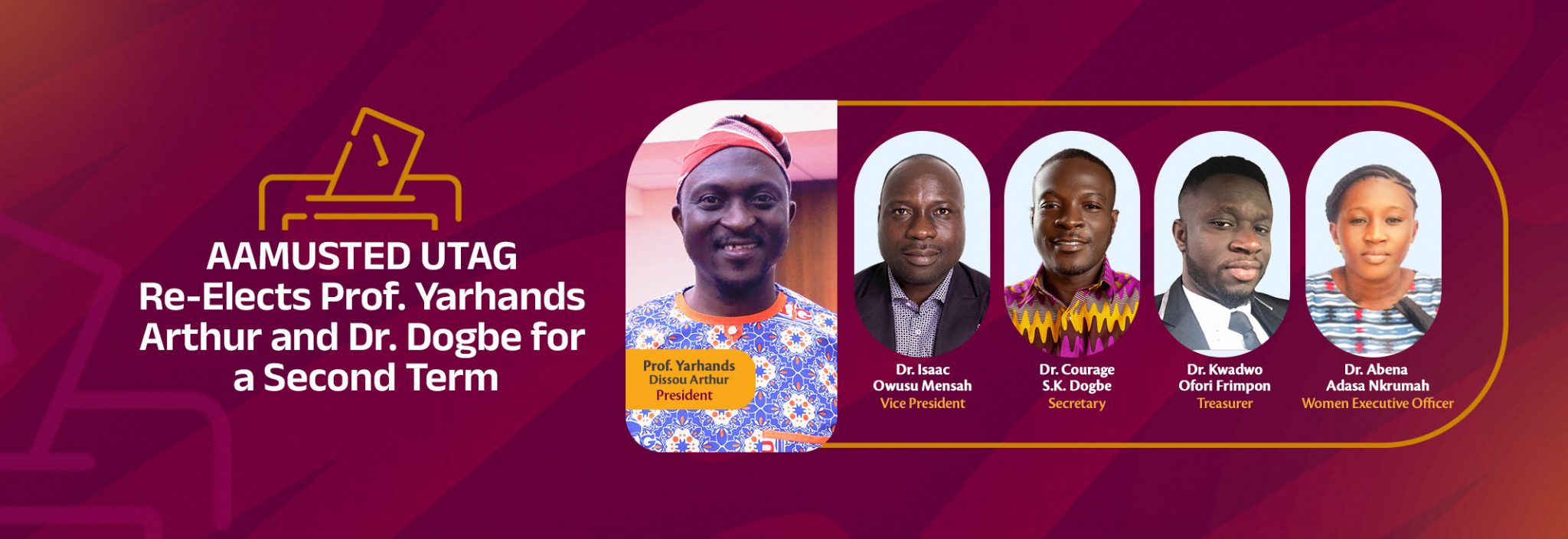 AAMUSTED UTAG Re-Elects Prof. Yarhands Arthur and Dr. Dogbe for a ...